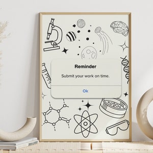 Science Reminder Posters Classroom Decor for High School and Middle ...