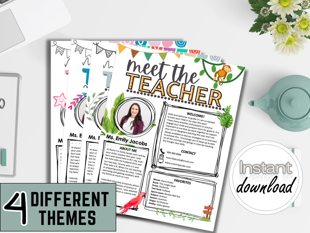 Meet the Teacher Editable Template, Back to School Welcome Letter ...