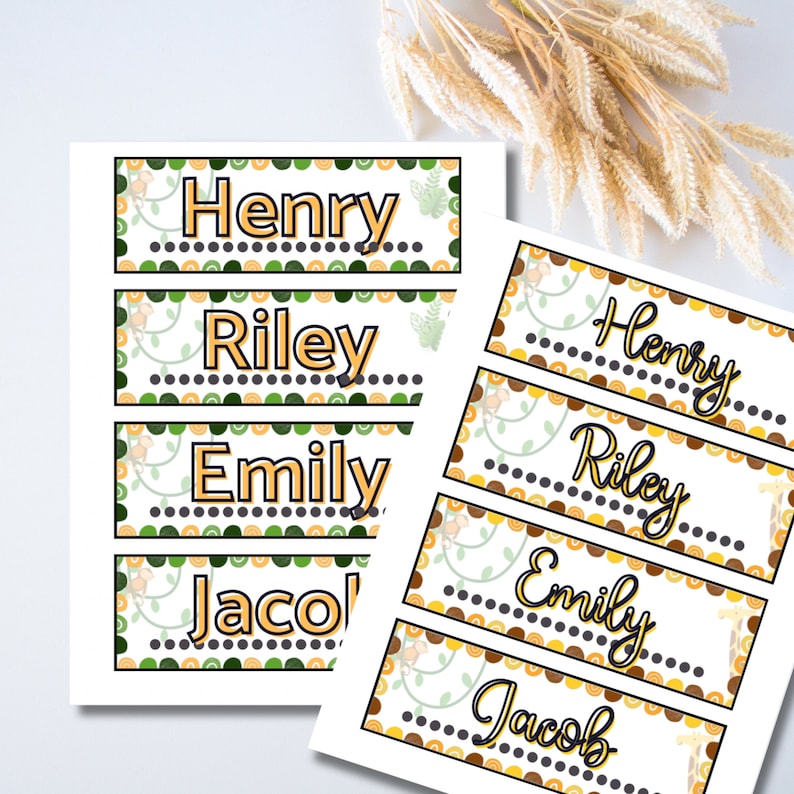 Editable Student Desk Name Tags: Boho Classroom Decor (digital Download ...