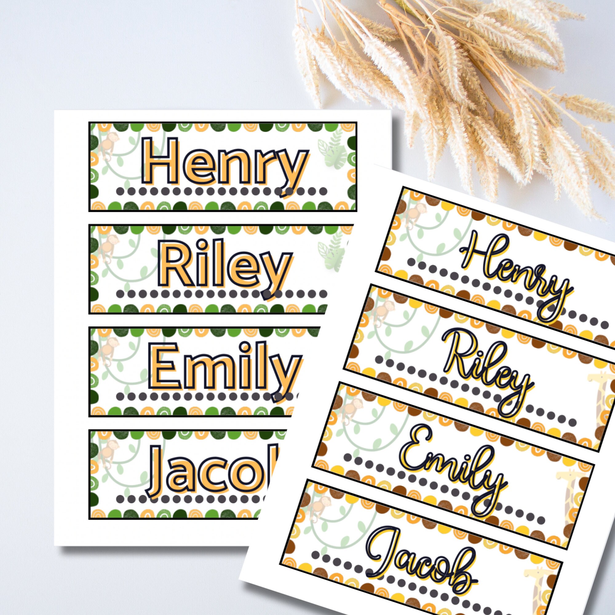 Editable Student Desk Name Tags: Boho Classroom Decor (digital Download ...