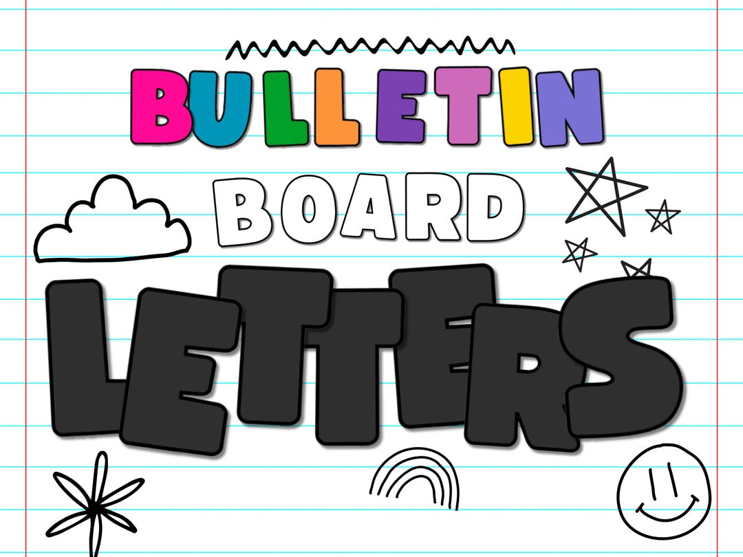 Bulletin Board Letters, Printable, Math Classroom, Decor, Display, High ...