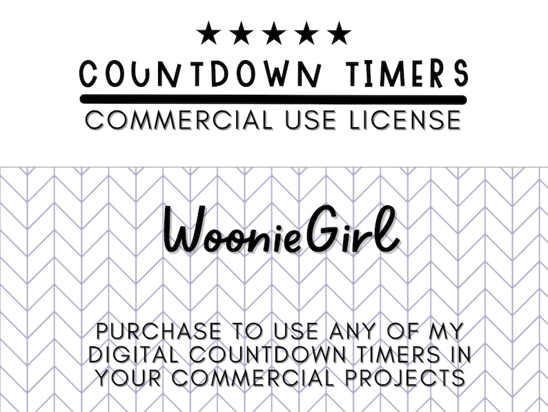 Video Countdown Timer - COMMERCIAL USE LICENSE - Etsy