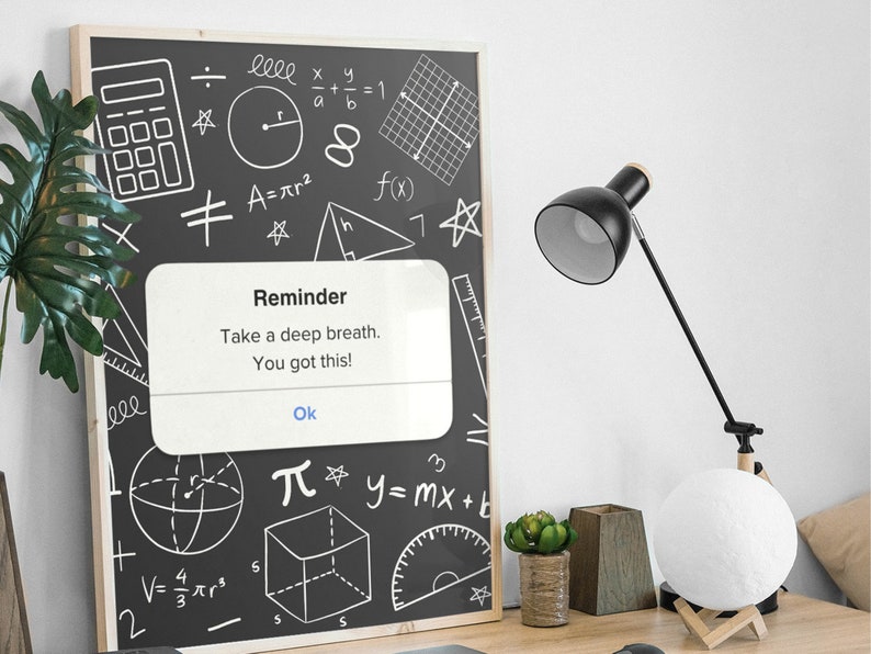 Math Reminder Posters: High School & Middle School Decor (digital ...