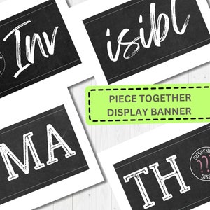 Invisible Math Posters: Classroom Decor, High School, Middle School ...