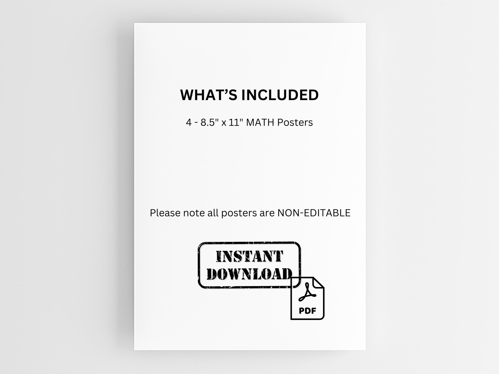 Math Posters, Middle School Decor, High School Wall Art Set ...