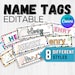 Editable Student Desk Name Tags: Boho Classroom Decor (digital Download ...