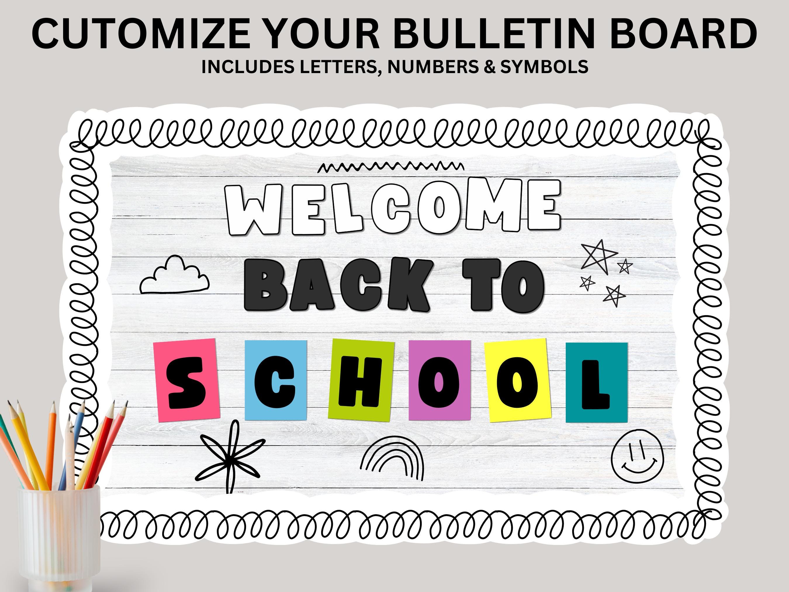 Bulletin Board Letters, Printable, Math Classroom, Decor, Display, High ...