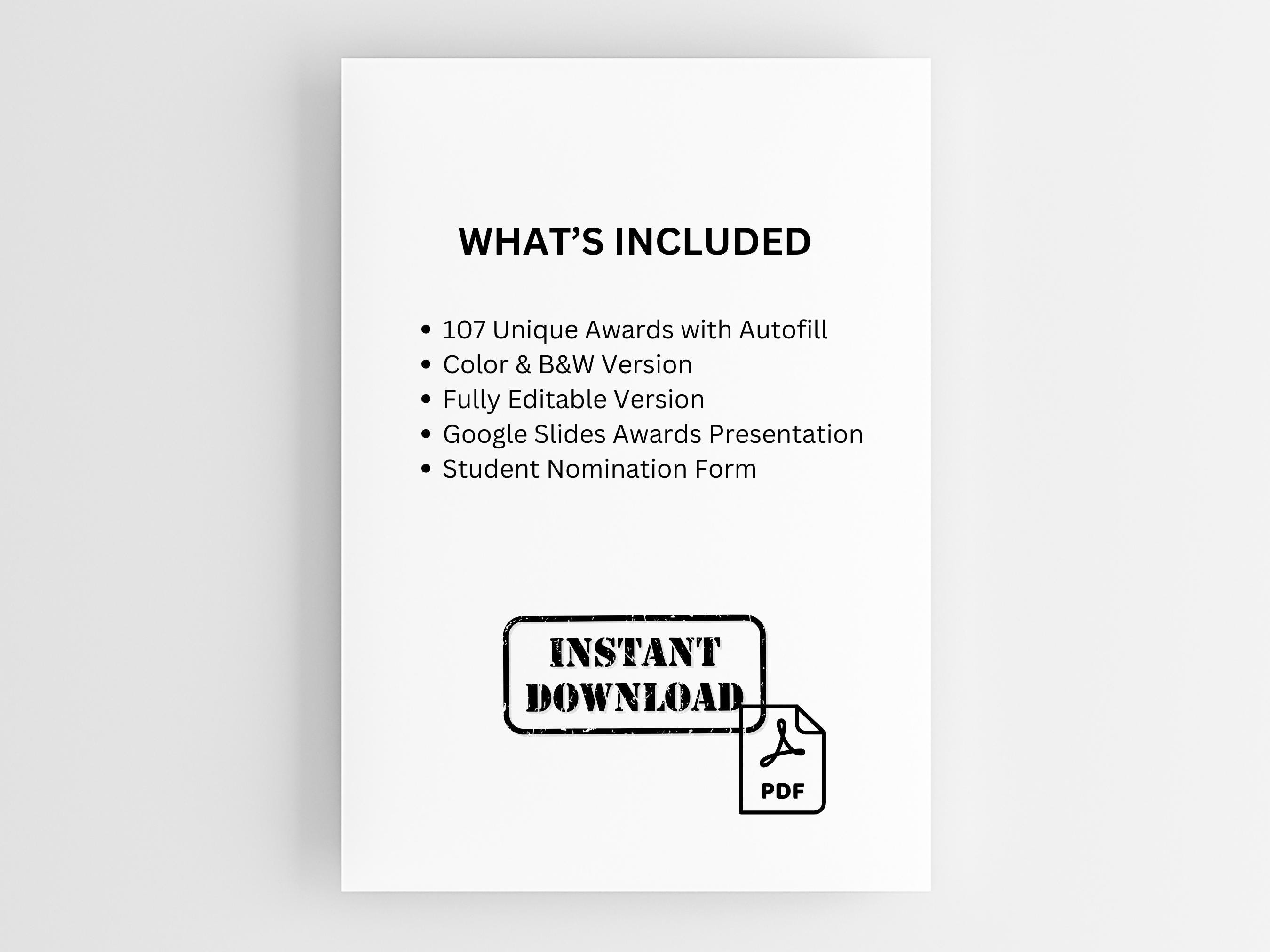 End of Year Classroom Awards Editable | 100+ Student Certificates ...
