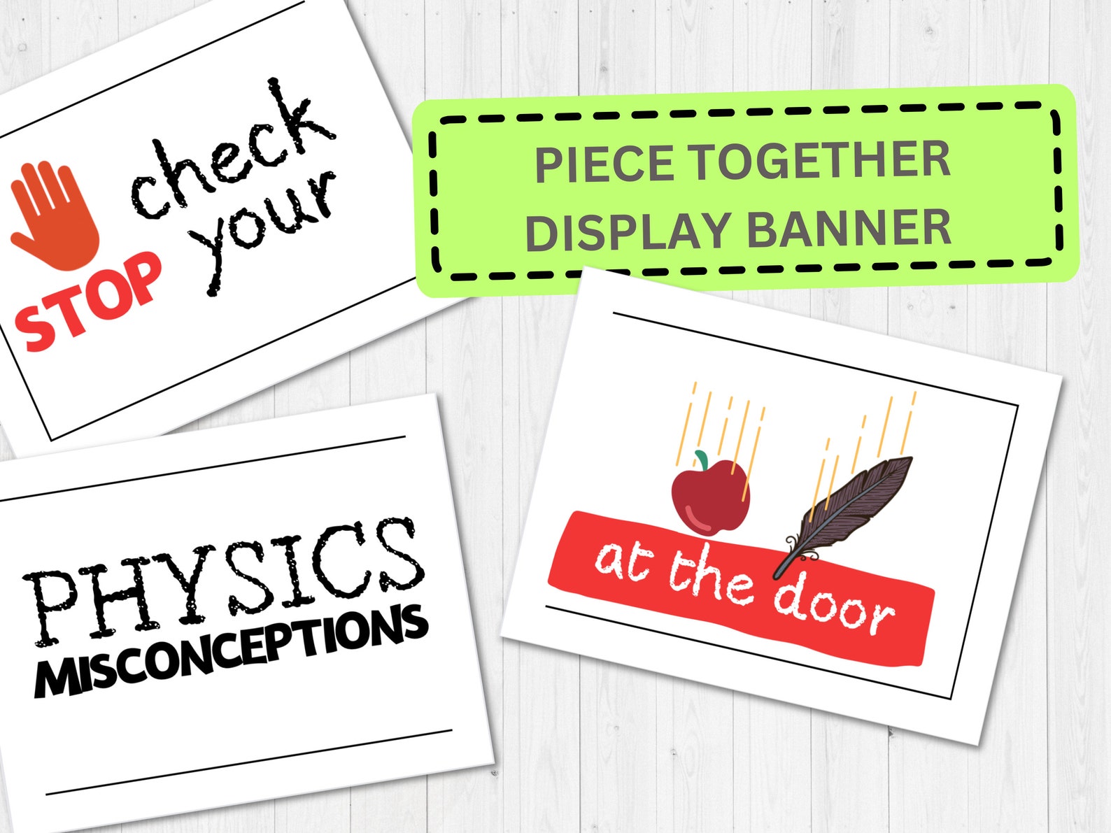 Physics Misconceptions Posters, Physics Classroom Decor, Wall Art ...