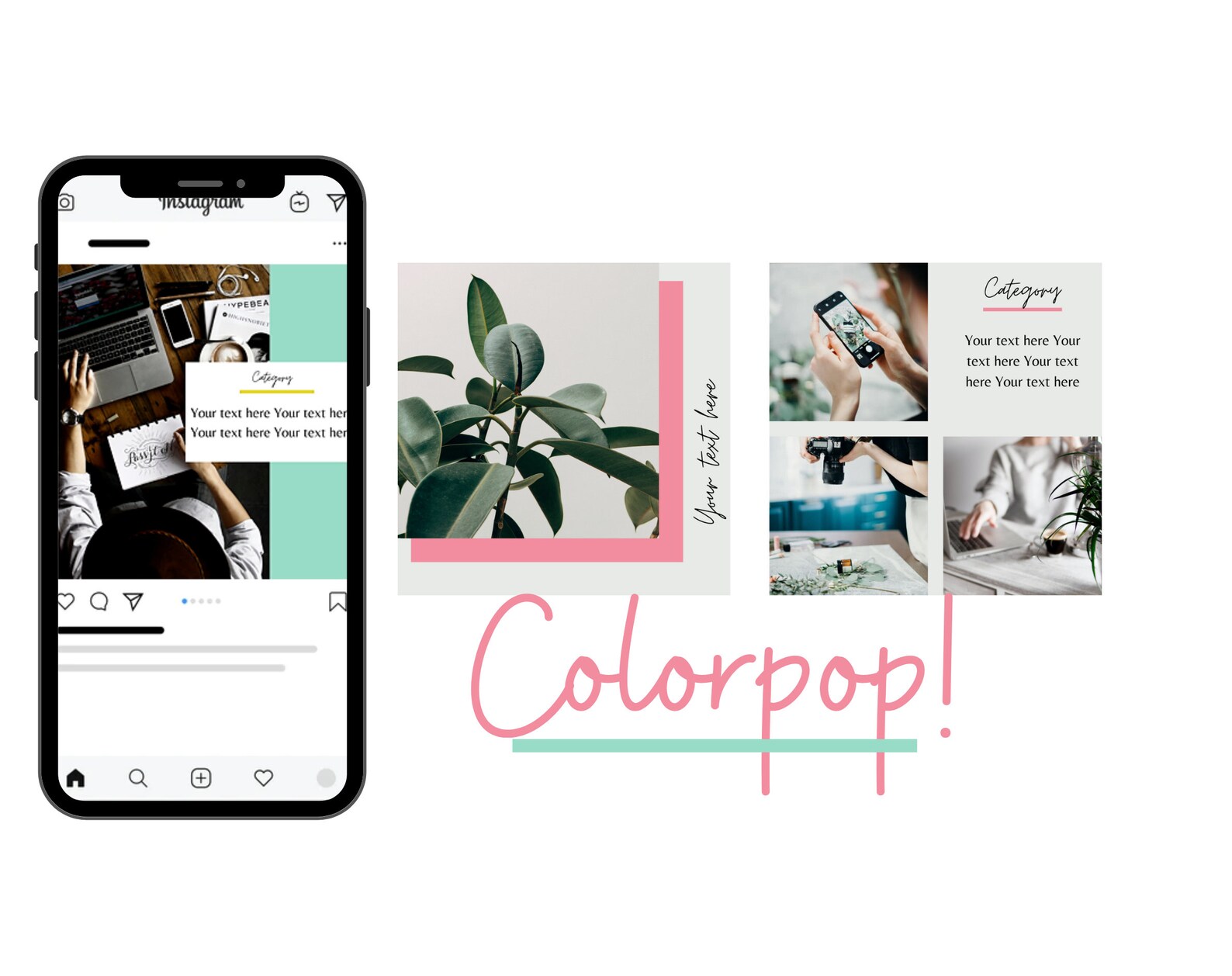 Canva Color Pop Template, Instagram Canva Template, Story Templates ...
