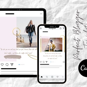 Canva Fashion Blogger Template, Instagram Canva Template, Story ...