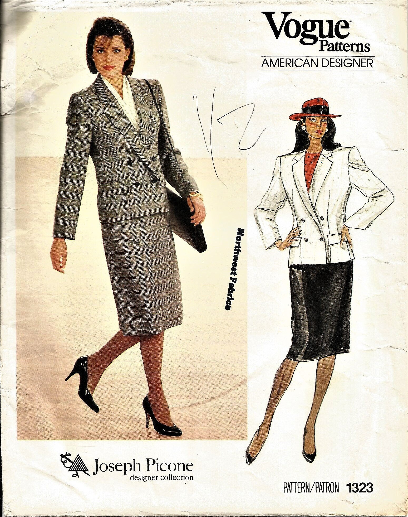 Vogue 1323, Vintage 1323 Sewing Pattern, Misses Two Piece Suit ...