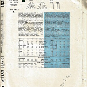 Vogue 1323, Vintage 1323 Sewing Pattern, Misses Two Piece Suit ...