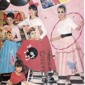 Butterick 4286, Vintage 1989 Sewing Pattern, Girls 1950s Dance Costume ...