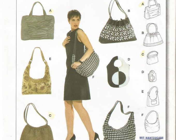 Burda 8305, Vintage 2000s Sewing Pattern, Handbag/bag Pattern With Six ...
