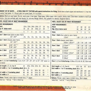 Simplicity 5207 Vintage 1981 Sewing Pattern Junior Full Skirt Box ...