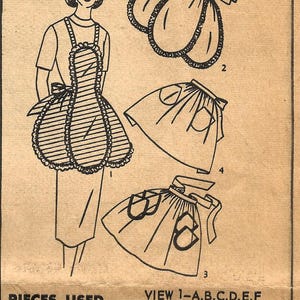 Simplicity 4479, Vintage 1953 Sewing Pattern, Half or 3/4 Apron With ...