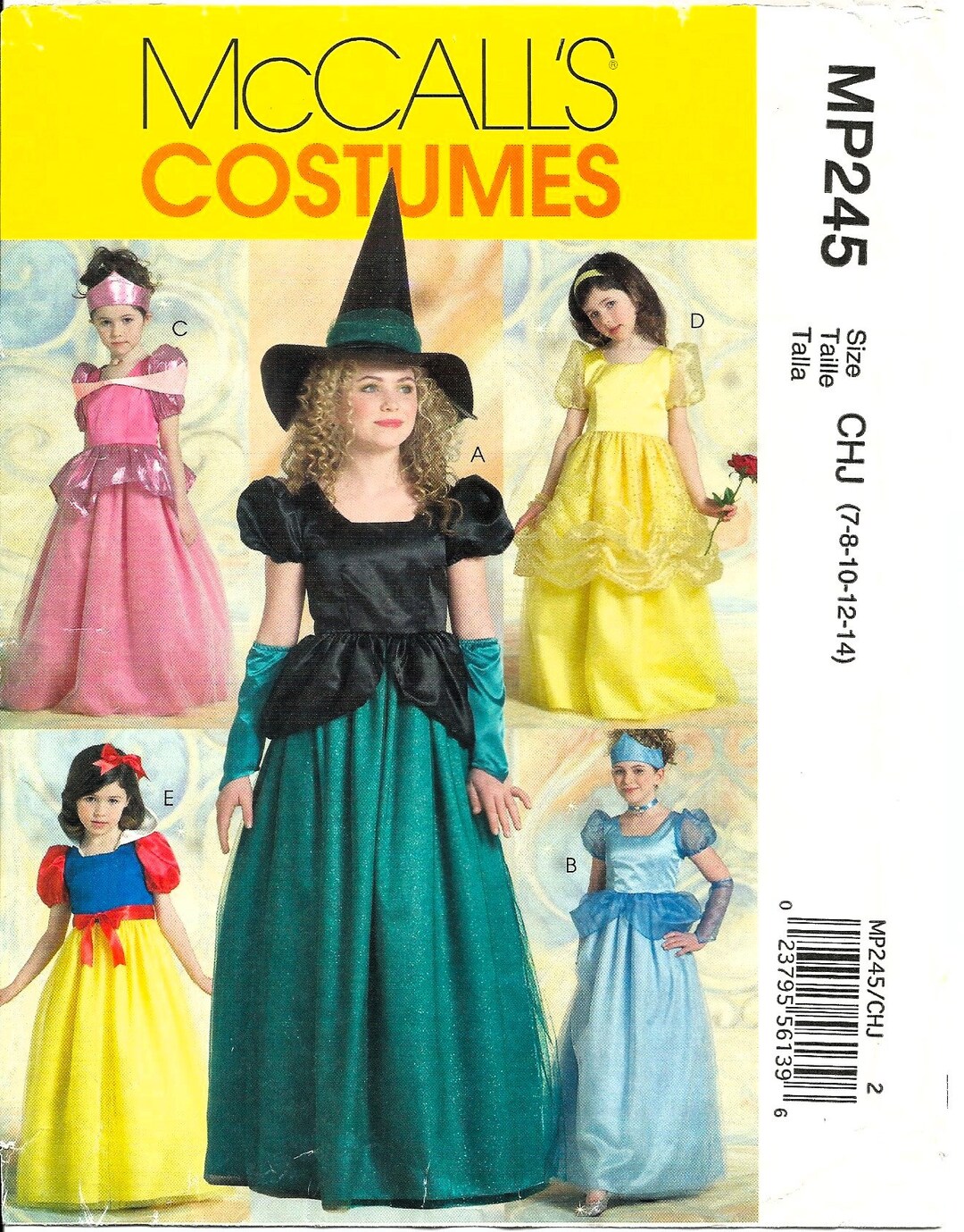 Mccall's Costumes 5494, Vintage 2007 Sewing Pattern, Princess With ...