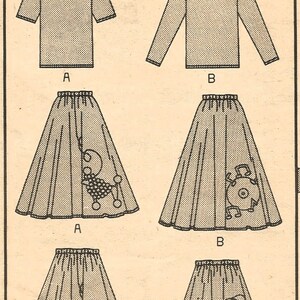 Butterick 4286, Vintage 1989 Sewing Pattern, Girls 1950s Dance Costume ...