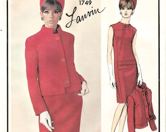 Vogue 1731, Vintage 1967 Sewing Pattern, Patou Paris Original Two Piece ...