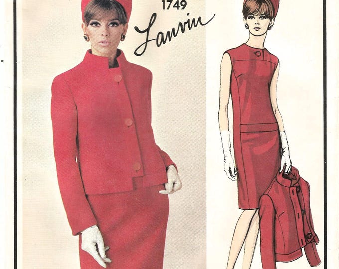 Vogue 1645, Vintage 1966 Sewing Pattern, Balmain Paris Original, RARE ...