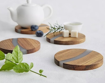 Round Epoxy Resin Coasters - Etsy