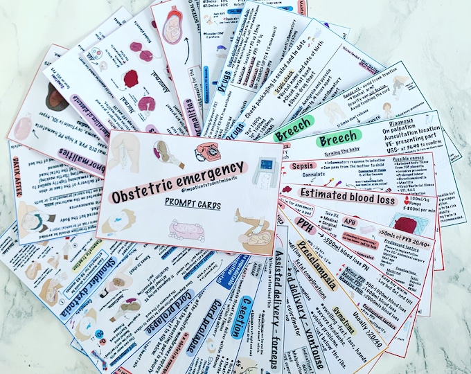 Obstetric Emergency! Set of 20+ in 3 Sizes Lanyard, Cue and Revision ...