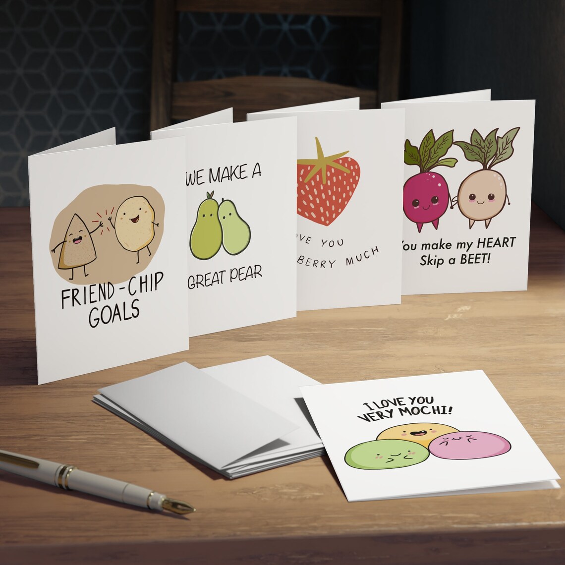 Valentine Greeting Cards Bundle Pho Card Foodie Valentine I Love My ...