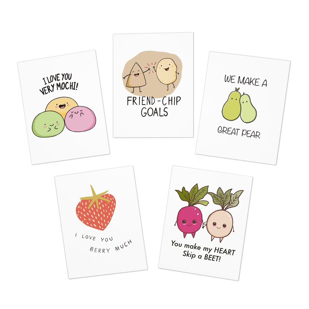 Valentine Greeting Cards Bundle Pho Card Foodie Valentine I Love My ...