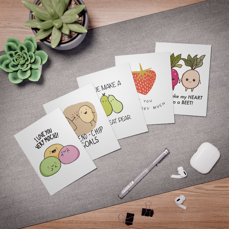 Valentine Greeting Cards Bundle Pho Card Foodie Valentine I Love My ...