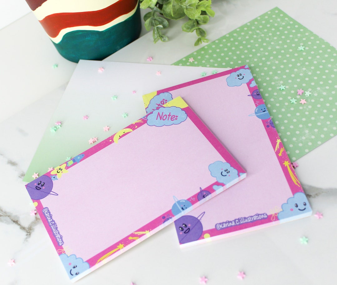 Aesthetic Cute Notepads Kawaii Style Notepad for Desk Stationery ...