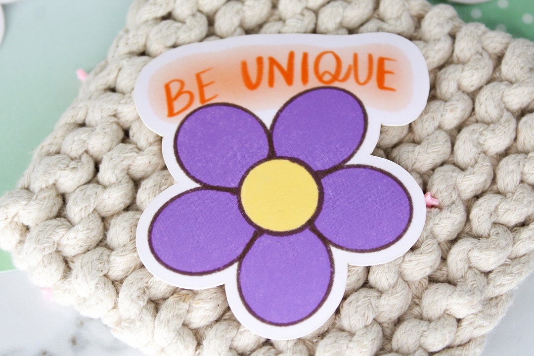 Inspirational Sticker Be Unique Sticker Quote Motivational - Etsy