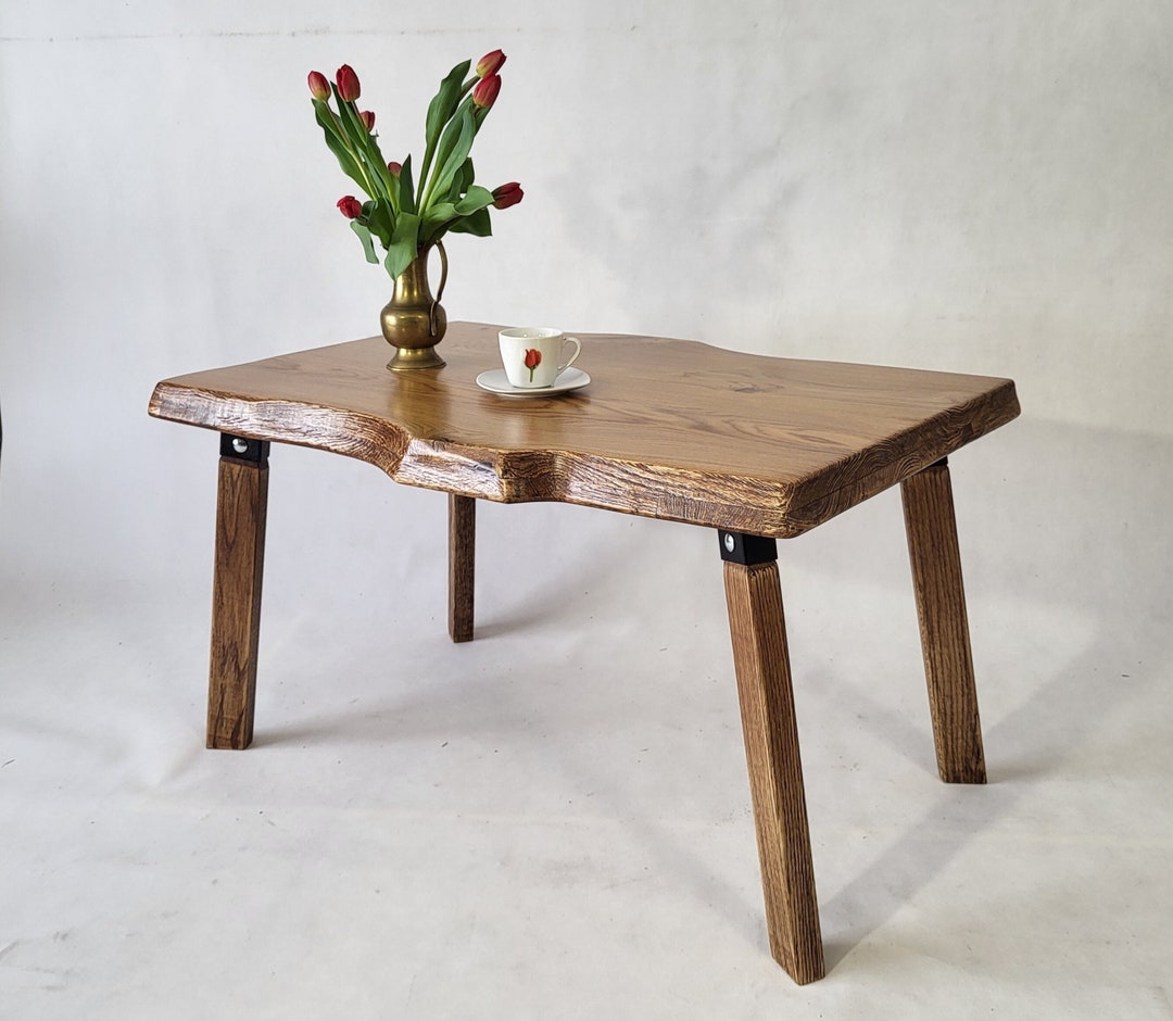 Oak Coffee Table, Living Room Table, Handicraft Table for the Terrace ...