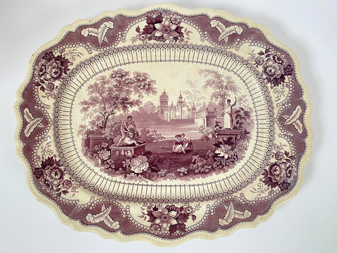 R. J. Clews (staffordshire) Platter, Canovian Pattern, Purple, 20" - Etsy