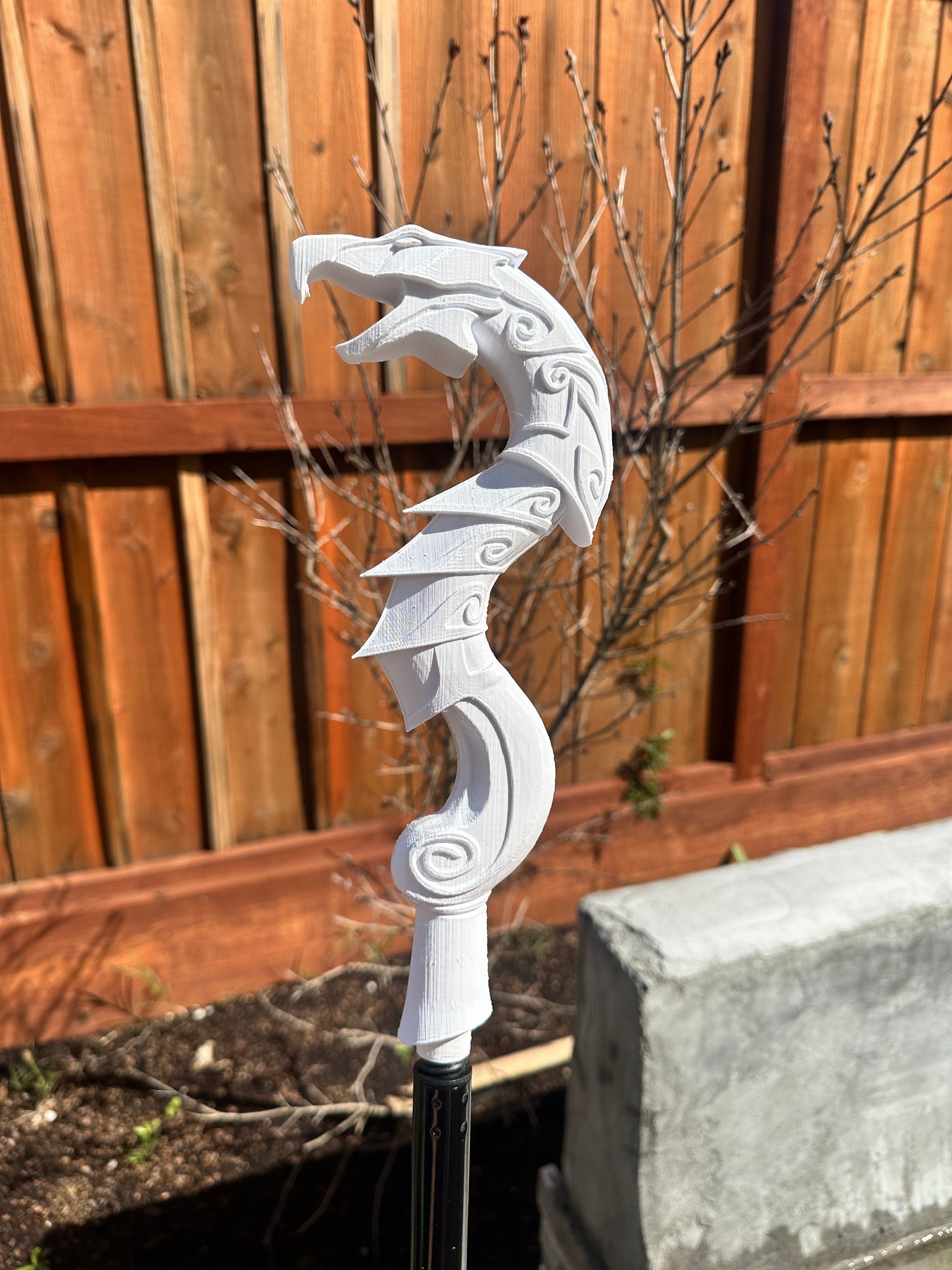 Dragon Priest Staff Topper With Universal Threaded End - Etsy