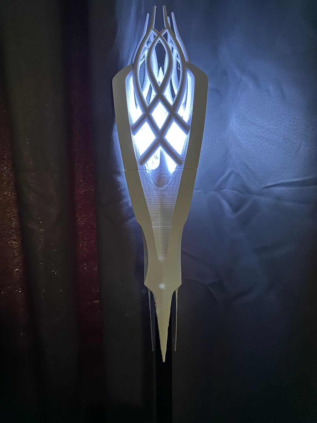 Gandalf the White 3D Printed Universal Thread Staff Topper With LED ...