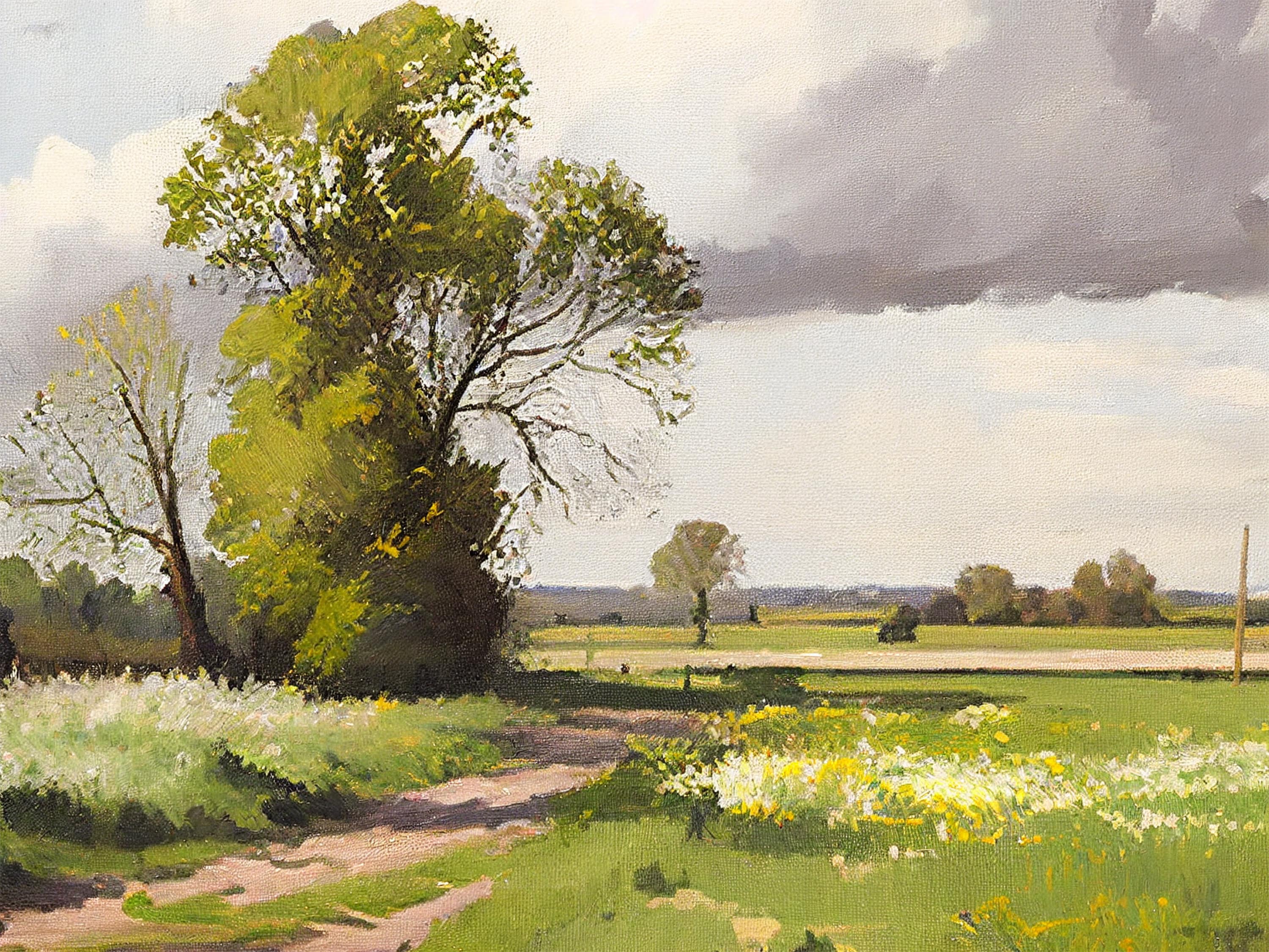 Poster Spring Oil Painting, Vintage Landscape Print, Country Field ...