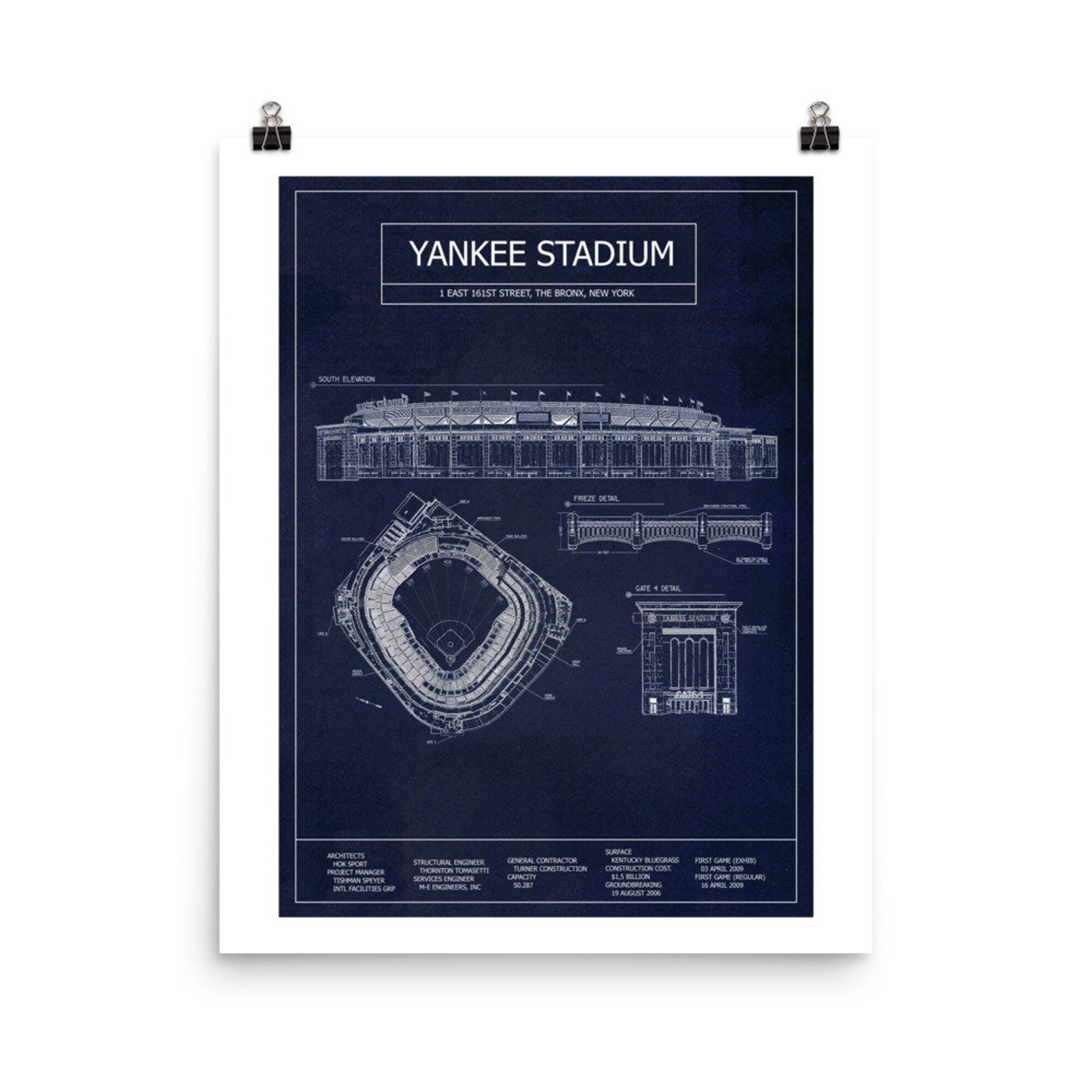 Poster Yankee Stadium Vertical Yankees Fans Baseball | Etsy