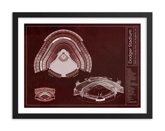 Dodger Stadium Blueprint - Etsy