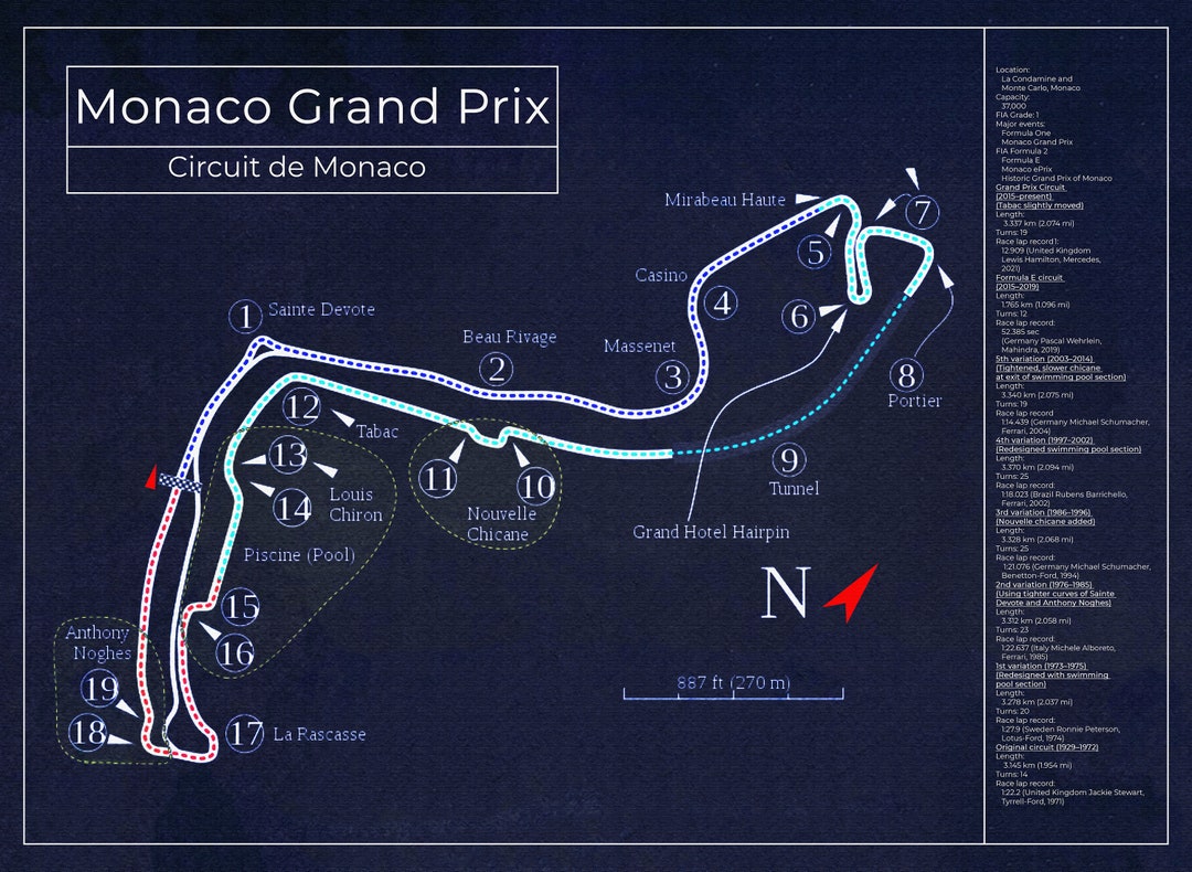 Poster Circuit De Monaco - Monaco Grand Prix - Formula One Fans ...