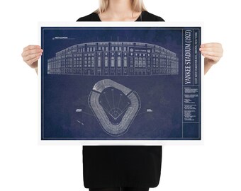 Poster Yankee Stadium Vertical Yankees Fans Baseball | Etsy