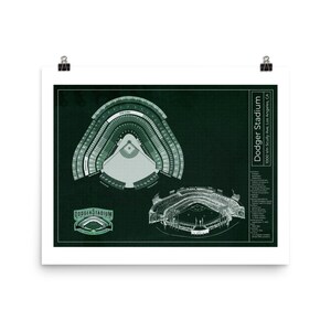 Poster Dodger Stadium Los Angeles Dodgers Fans Baseball - Etsy