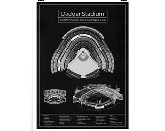 Dodger Stadium Blueprint - Etsy