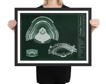 Dodger Stadium Blueprint - Etsy