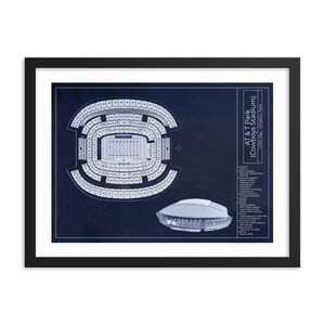Poster AT&T Park, Cowboys Stadium, Dallas Cowboys, Blueprint Art Print ...