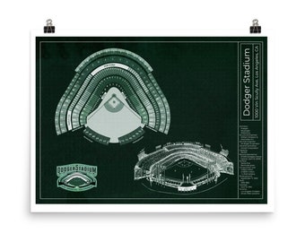 Dodger Stadium Blueprint - Etsy