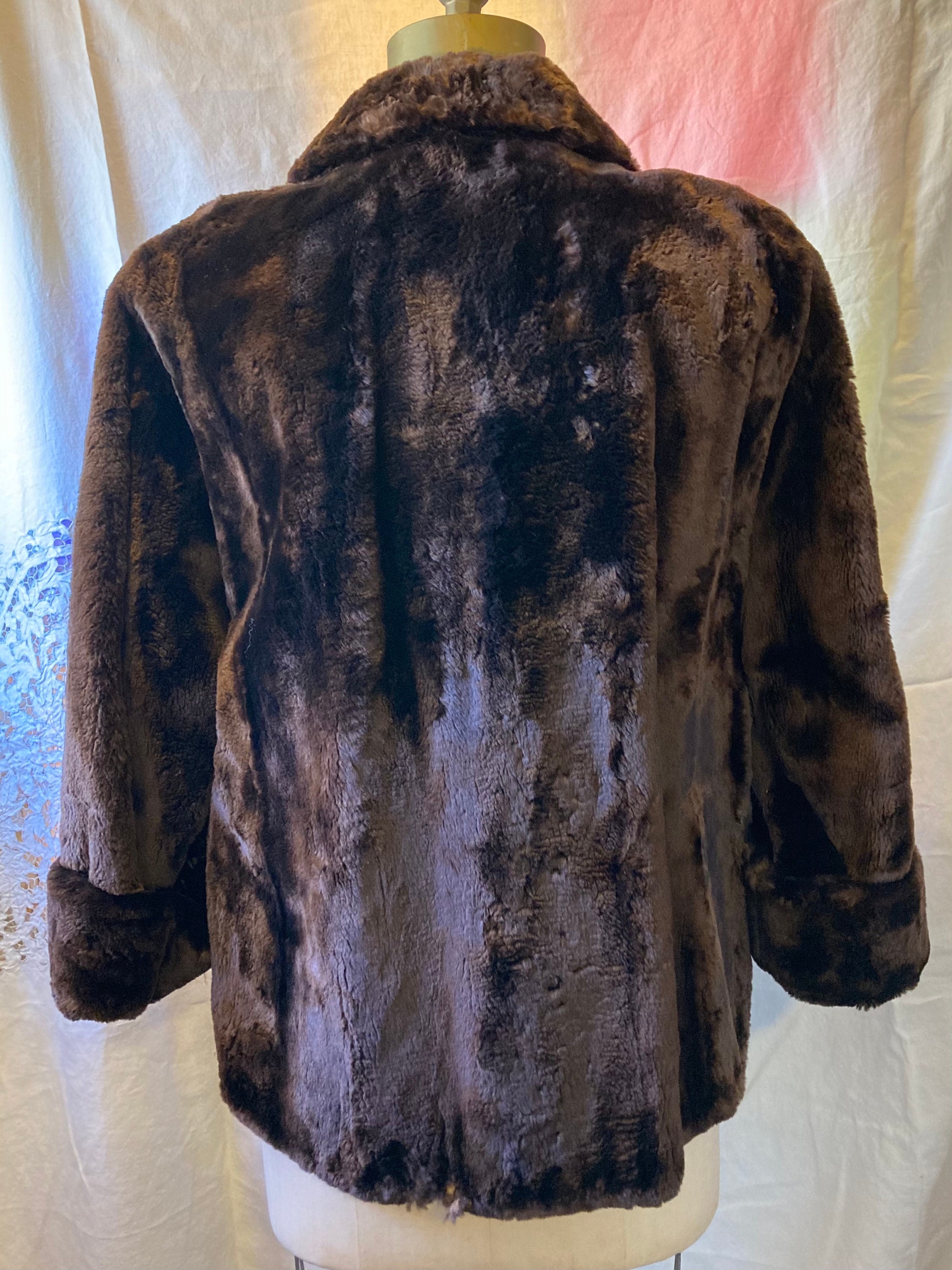 Vintage New Zealand Possum Fur Coat M/L Keystone & Bricker | Etsy