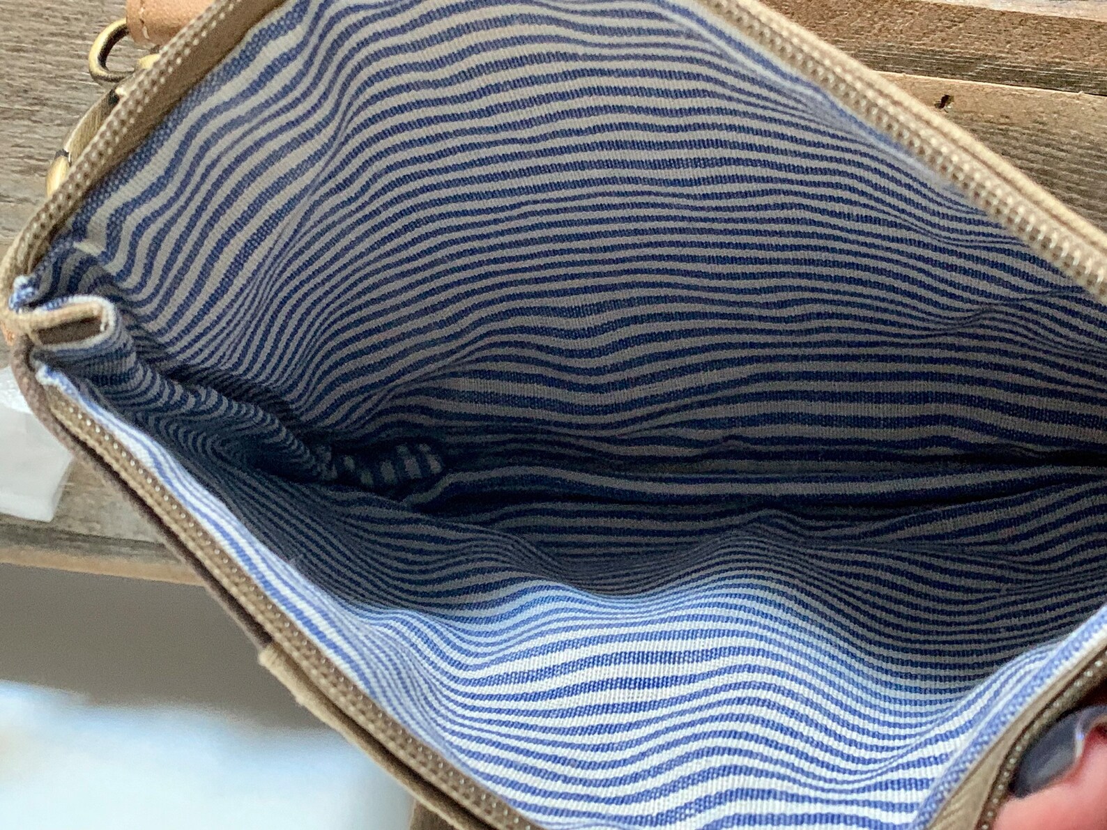 Vintage Upcycled Canvas/denim Color Block Crossbody Handbag - Small - Etsy