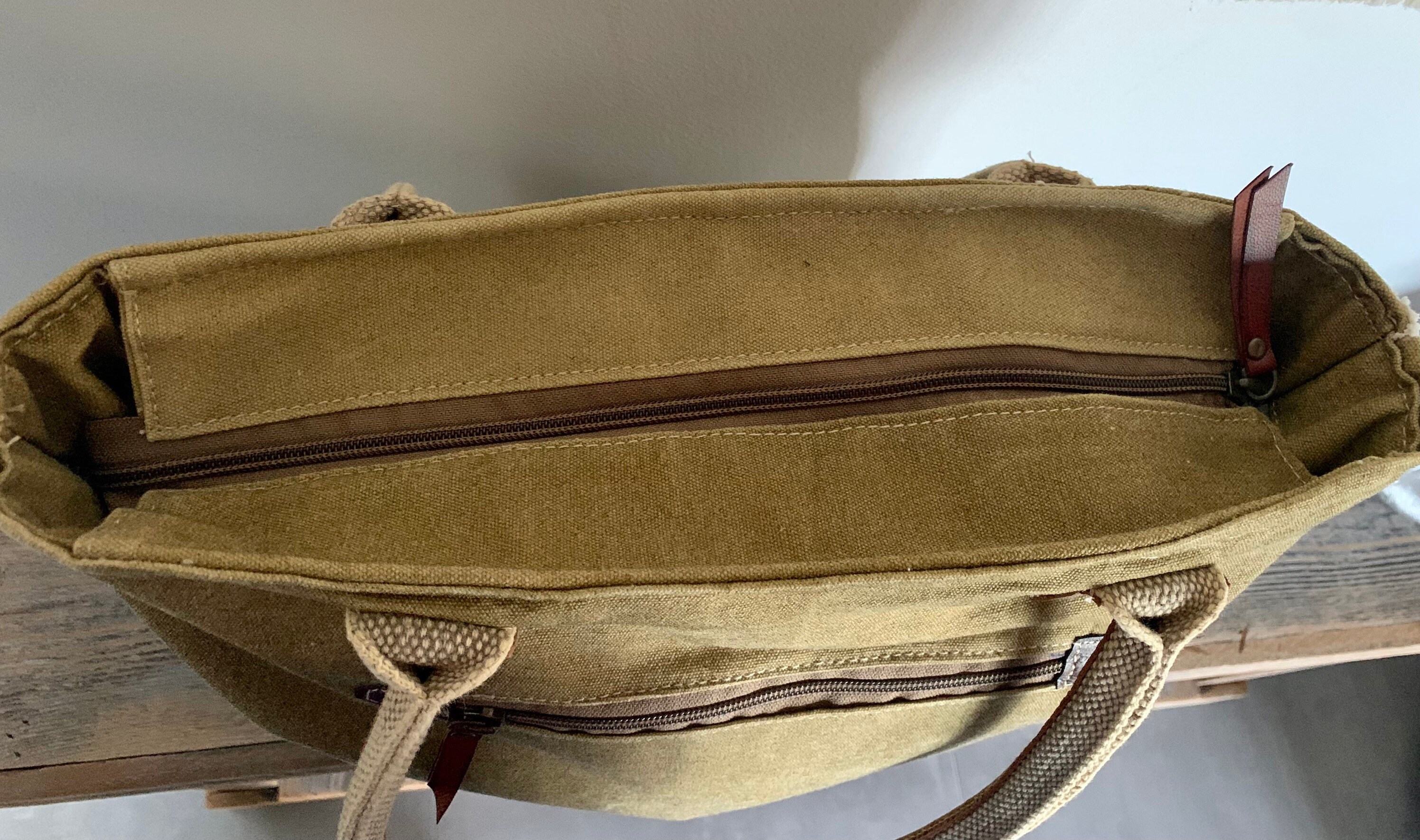 Vintage Military Upcycled Canvas & Leather Approved Tote Handbag - Etsy