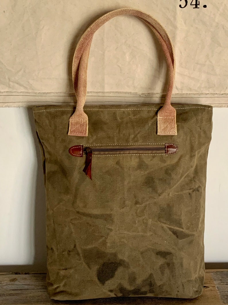 Vintage Military Upcycled Canvas Tote Handbag - Etsy